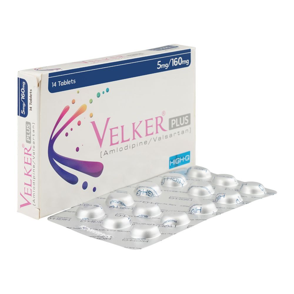 High-Q Pharmaceuticals Velker Plus Tablet, 5mg/160mg, 14-Pack