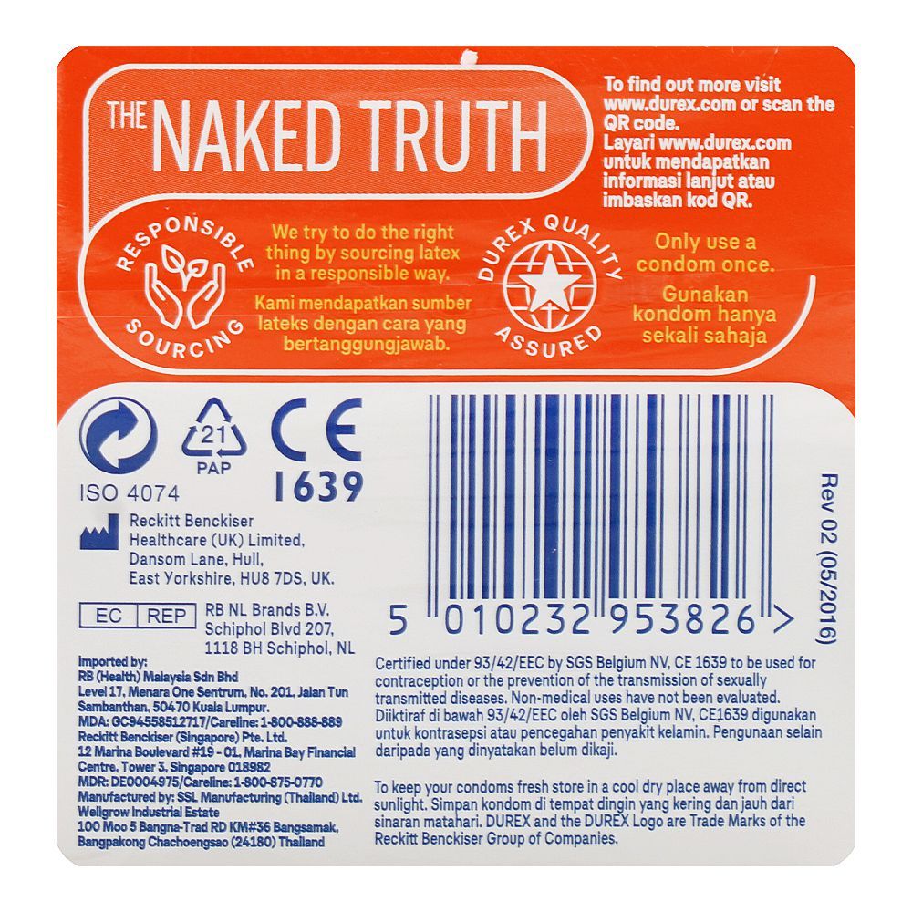 Durex Sensation With Dots Condom, 3-Pack