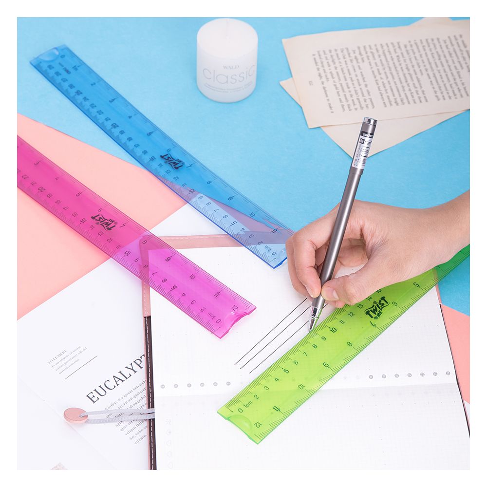 Purchase Deli 30cm/12" Flexible Ruller, Assorted Colors, E6209 Online ...