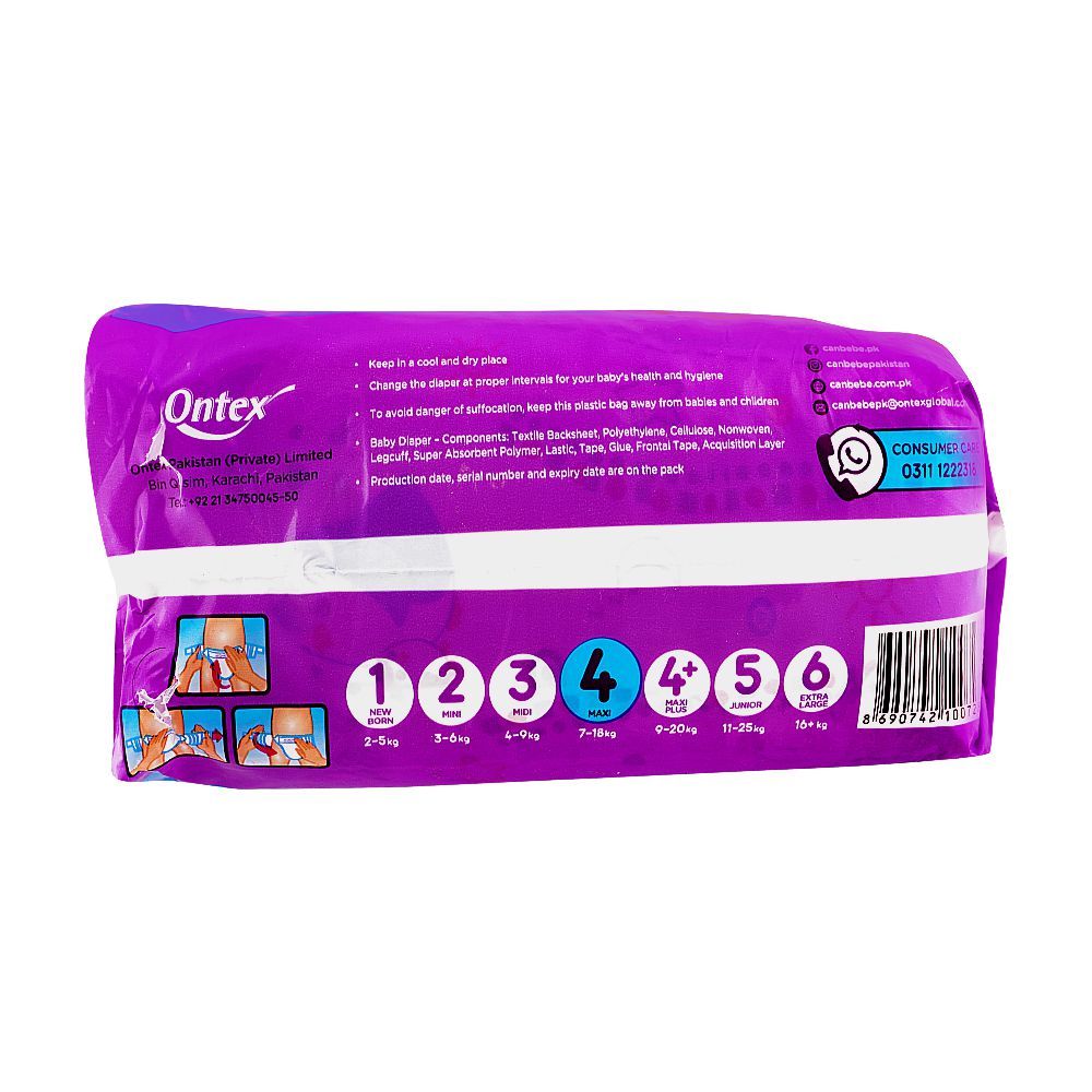 Purchase Canbebe Comfort Dry Maxi No. 04, 7-18 KG, 32-Pack Online at ...