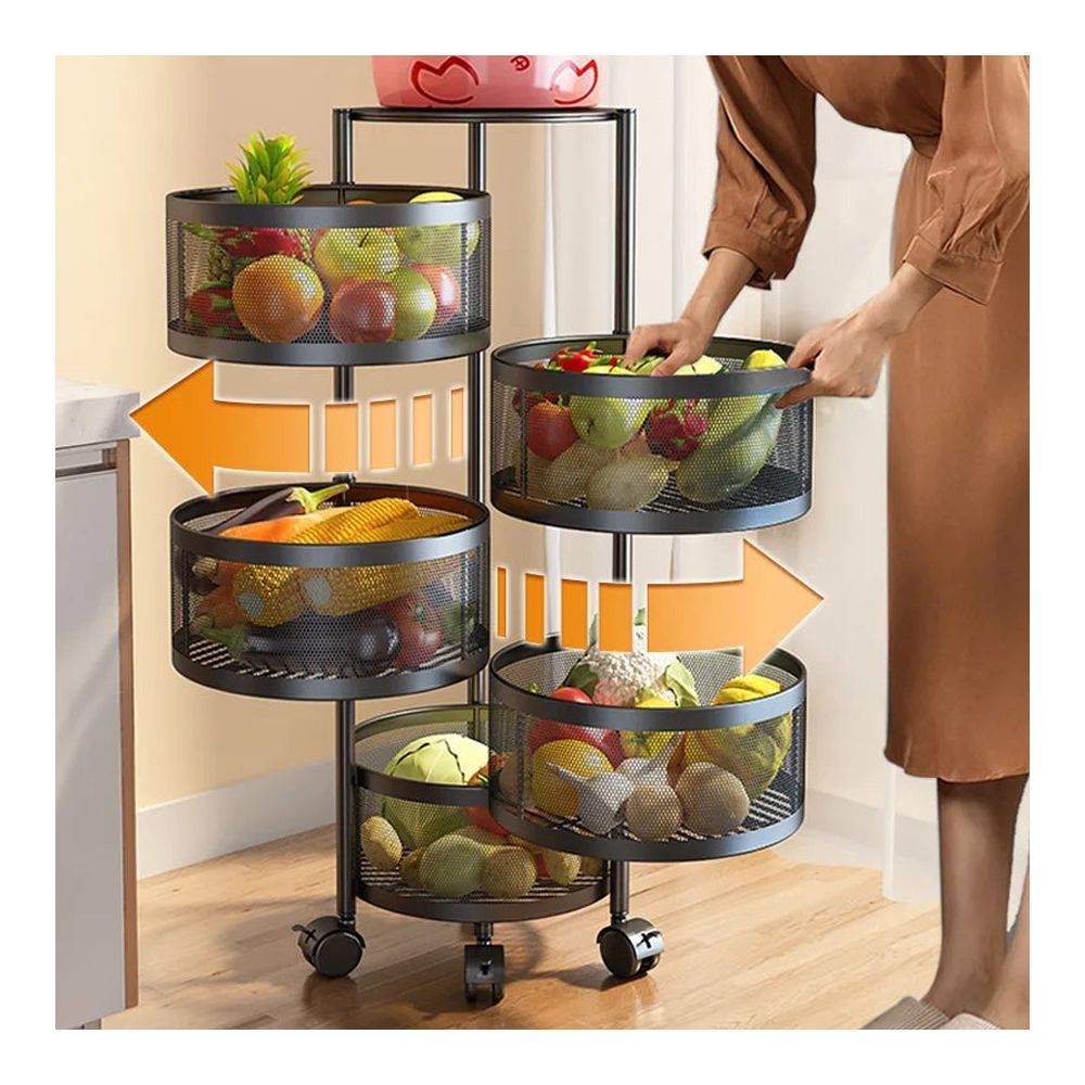 Order Matrix Premium Round Metal 5 Layer Trolley, 90 x 34 cm Online at ...