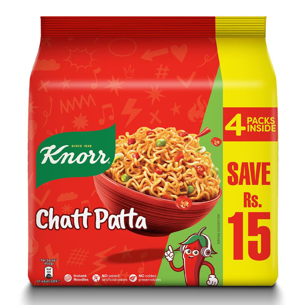 Order Knorr Noodles Chatt Patta, 66g, Family Pack, 4 Pieces Online at ...