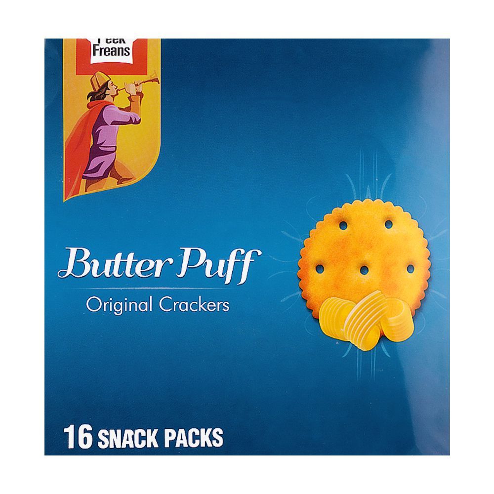 Peek Freans Butter Puff Original Crackers, 16-Snack Pack