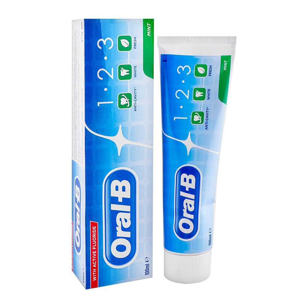 Buy Oral-B 1.2.3 Active Fluoride Mint Toothpaste, 100ml Online at Best ...