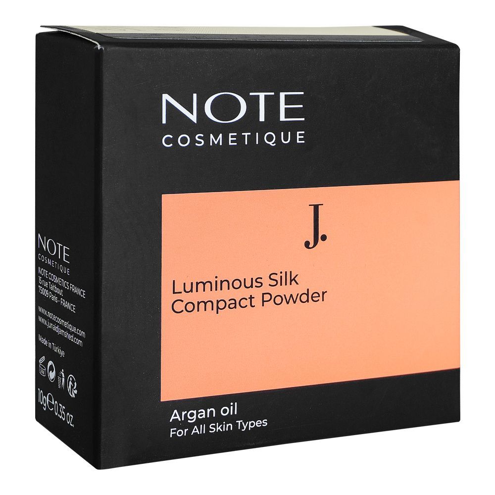 Order J. Note Luminous Silk Compact Powder, 01 Beige, With Argan Oil ...
