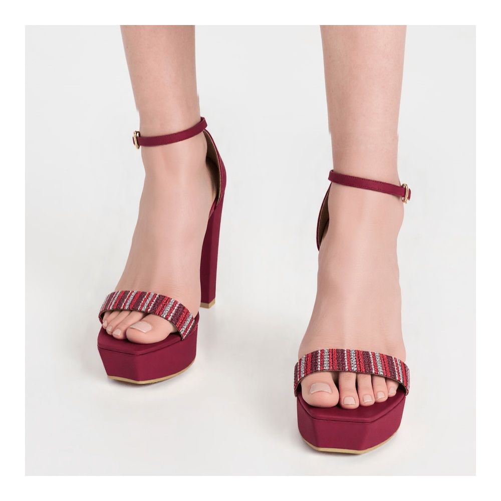 Walkeaze Women Formal Block Heel, Maroon, 62837S