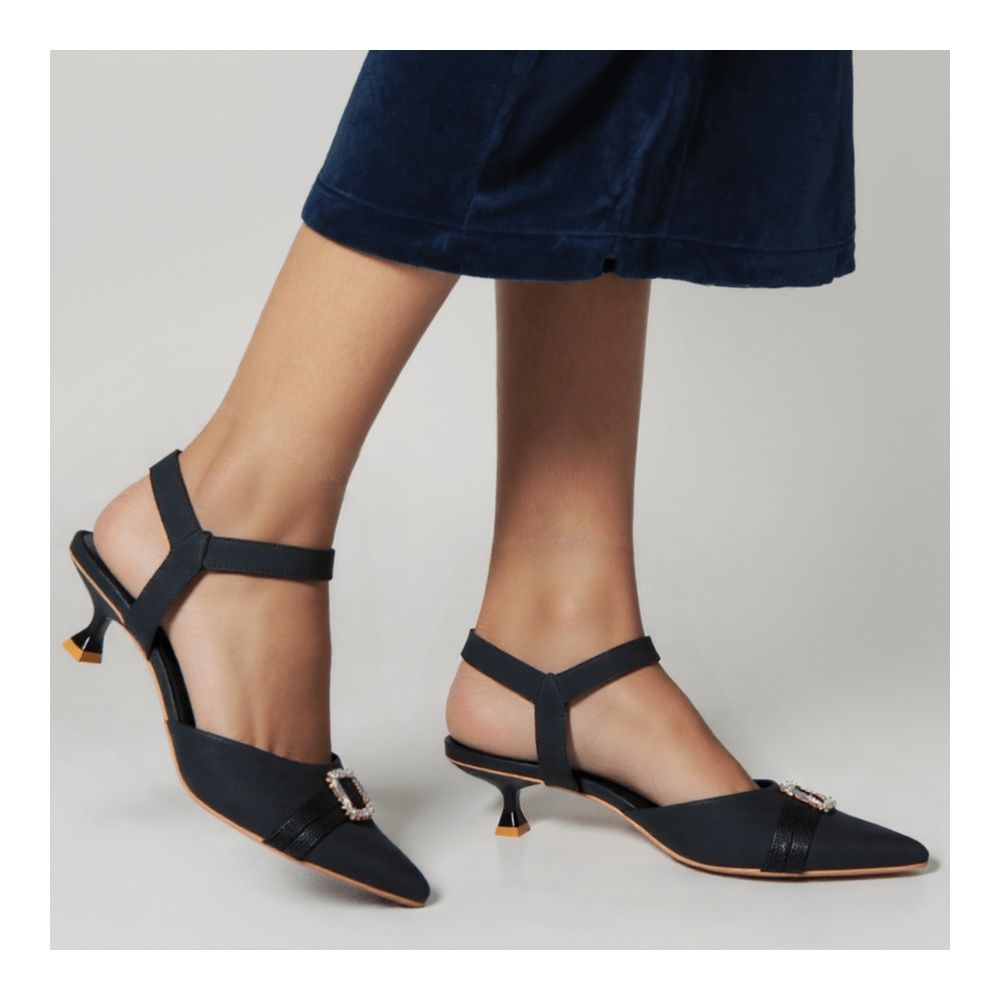 Walkeaze Women Formal Slingback, Black, 75066S