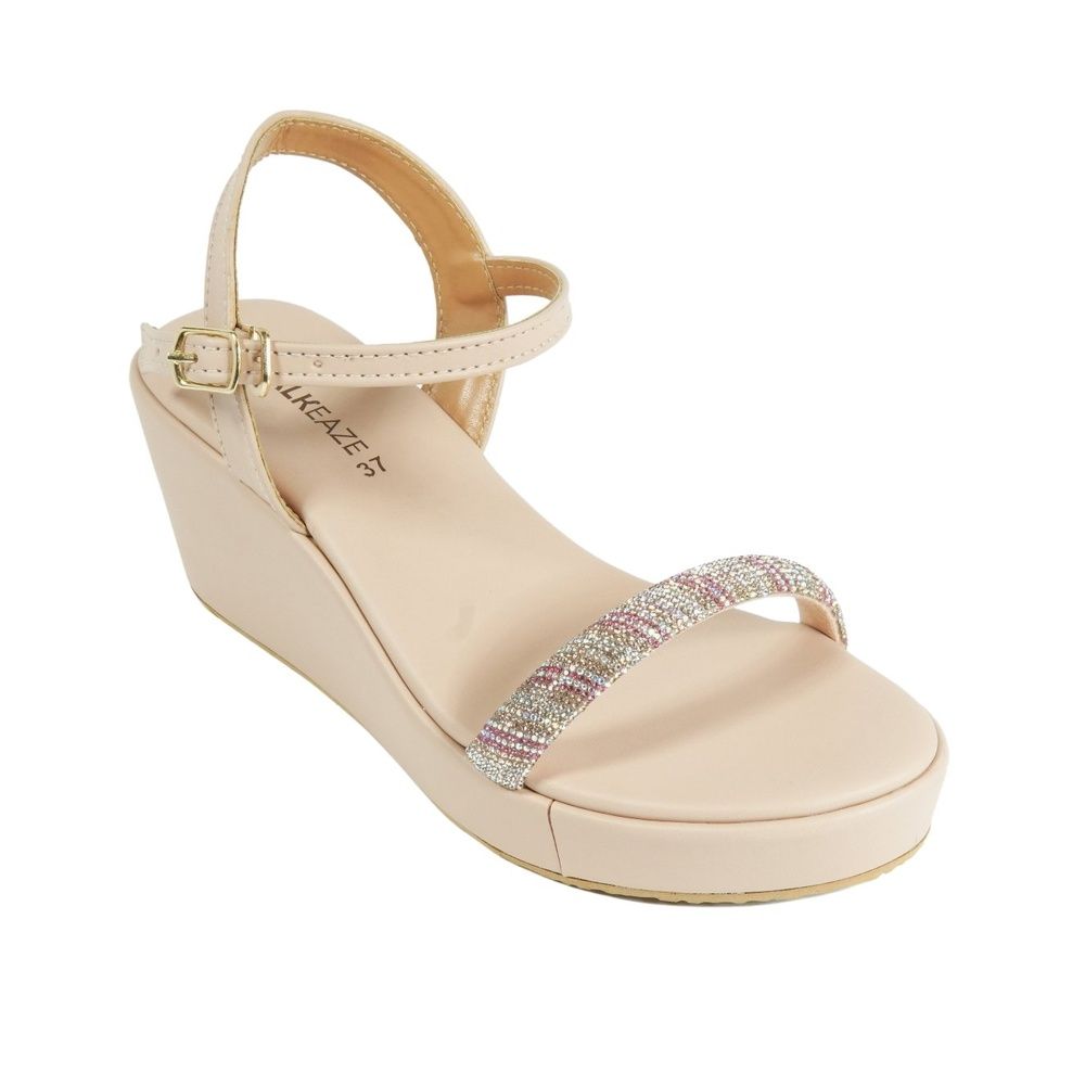 Walkeaze Women Formal Wedge, Pink, 75062S