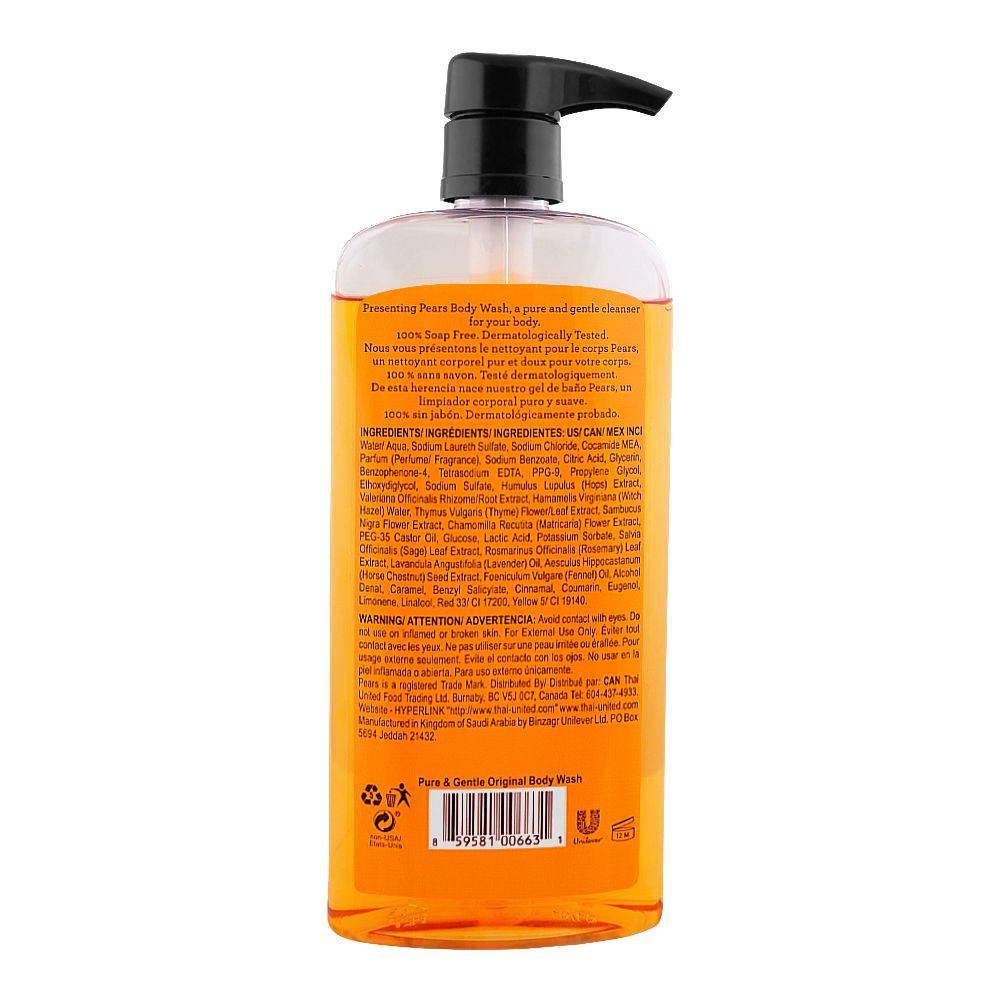 Purchase Pears Pure & Gentle Original Body Wash, 500ml Online at Best ...